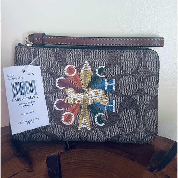 Coach | Bags | Coach Leather Colorful Burst Logo Design Nwt | Poshmark